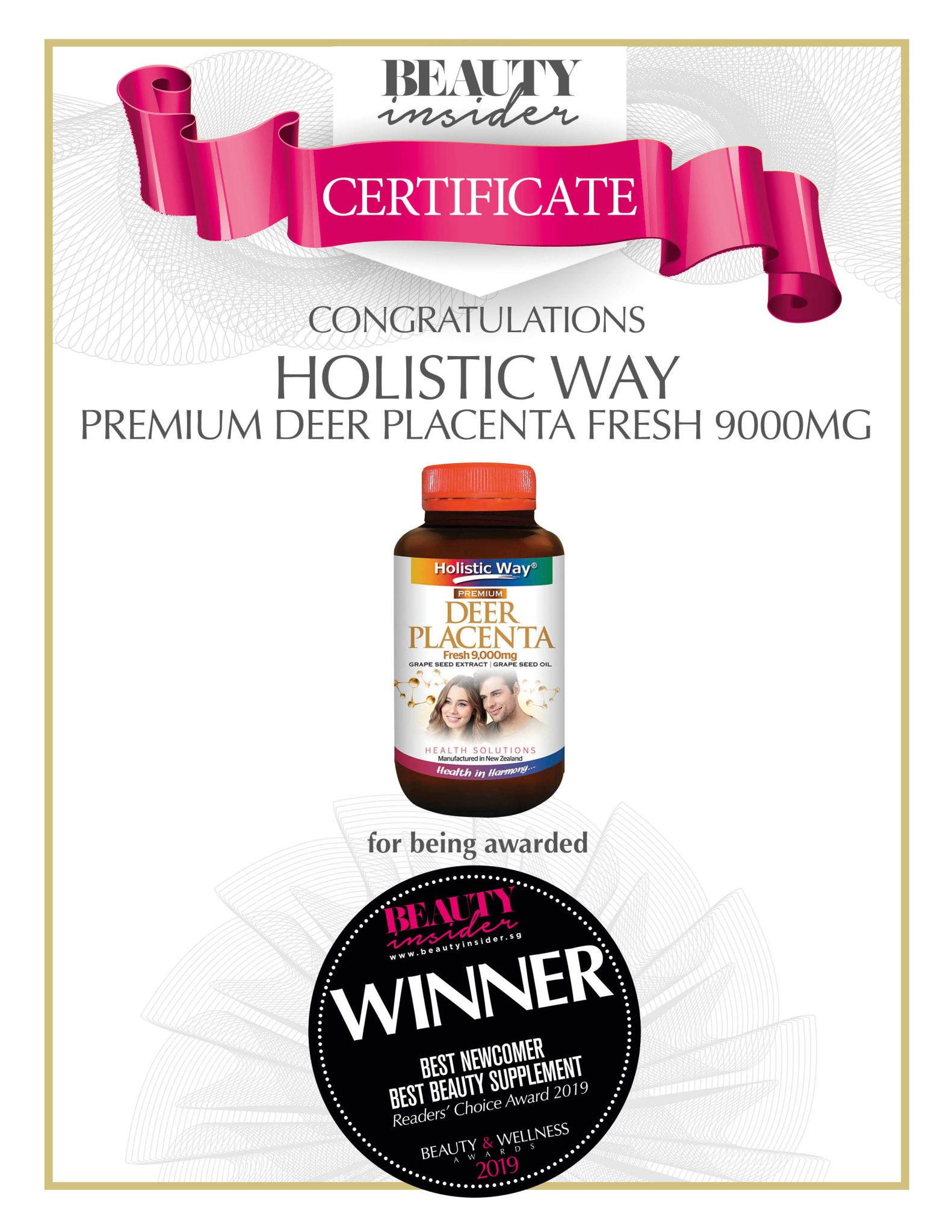 Giải Thưởng Danh Giá Deer Placenta - Giải Pháp Hoàn Hảo Cho Sức Khỏe ...